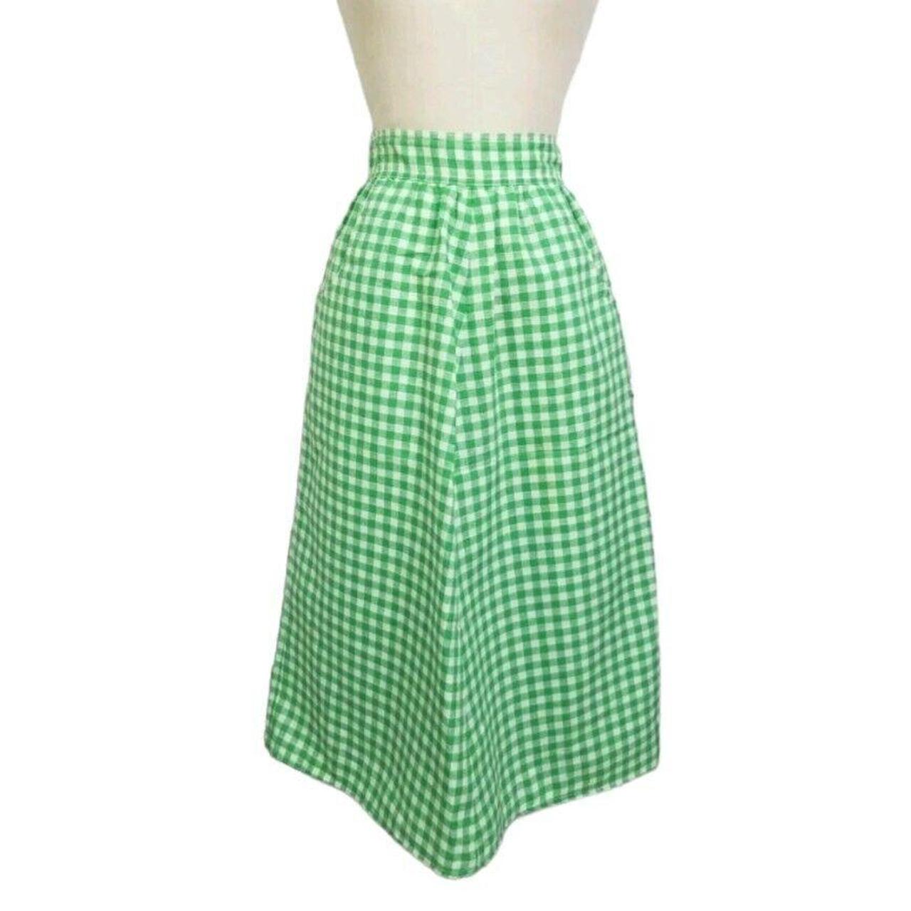 Vintage 70s Emily Just Emily XS Gingham Skirt ALine... | Depop