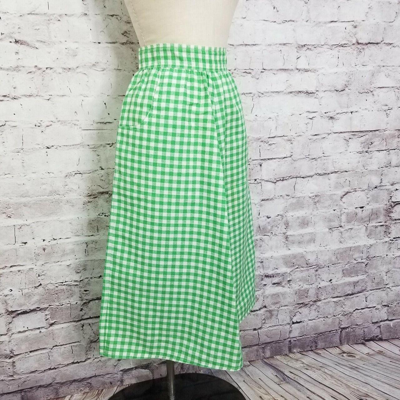 Vintage 70s Emily Just Emily XS Gingham Skirt ALine... | Depop