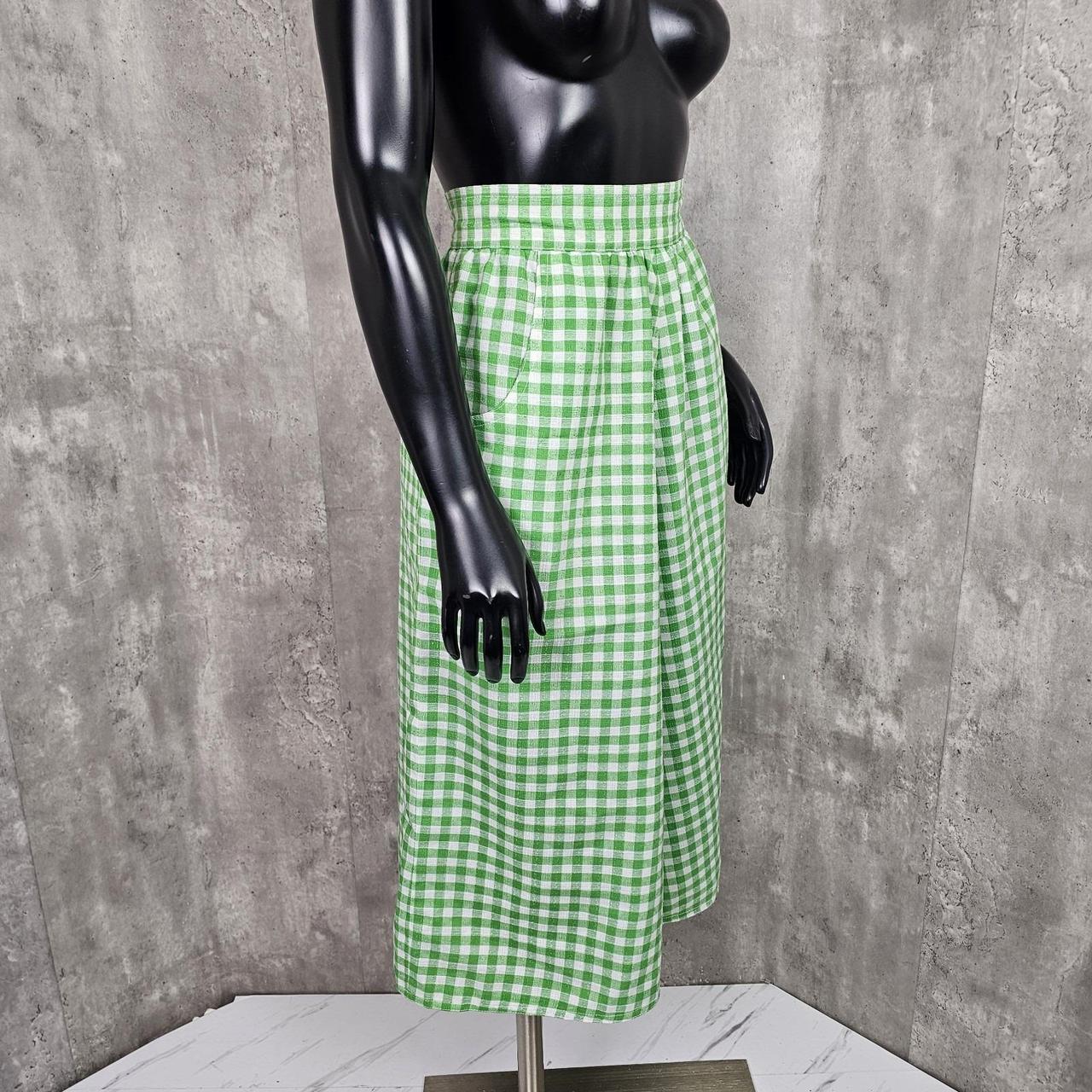 Vintage 70s Emily Just Emily XS Gingham Skirt ALine... | Depop