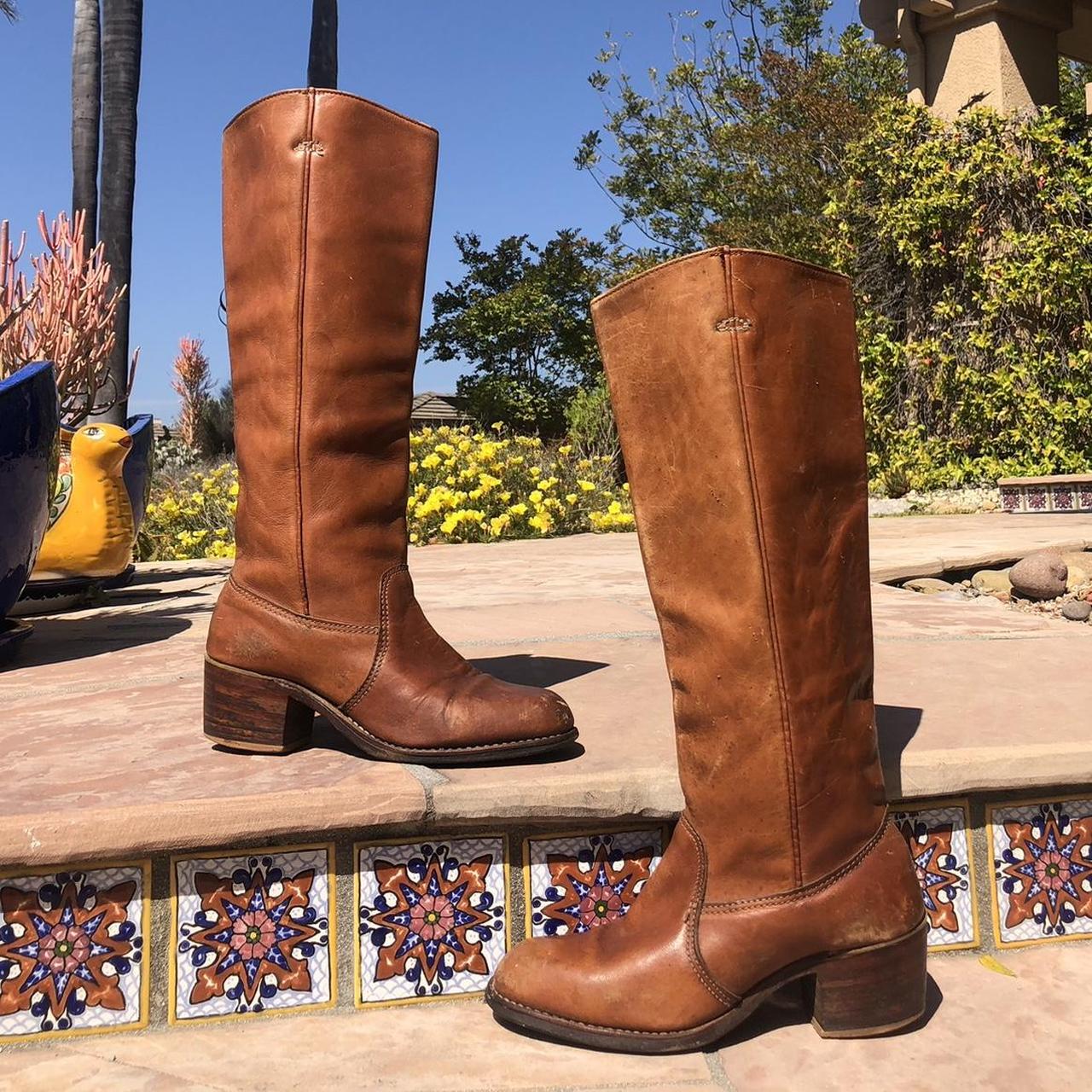 Vintage 70’s Bort Carleton knee high leather... | Depop