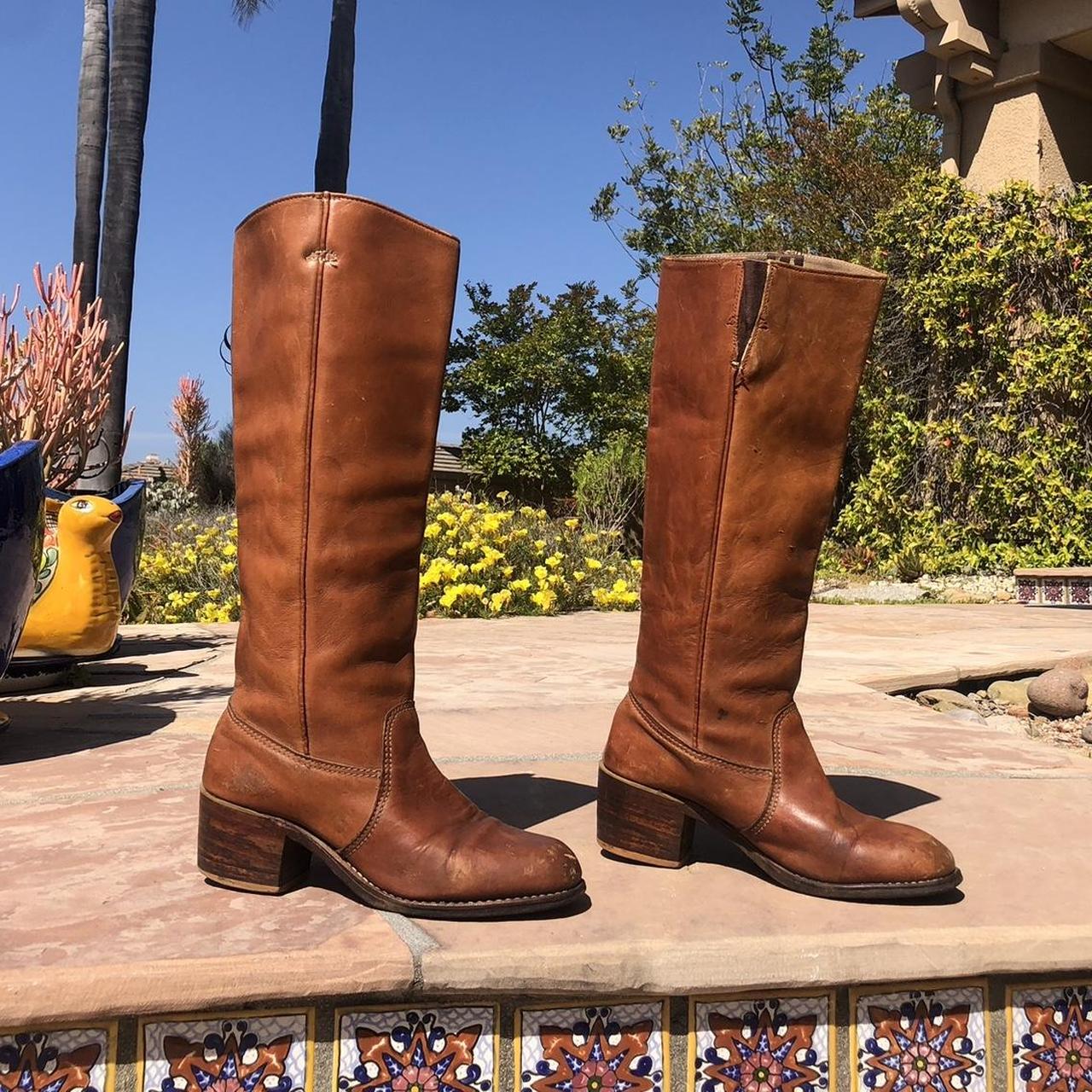 Vintage 70’s Bort Carleton knee high leather... | Depop