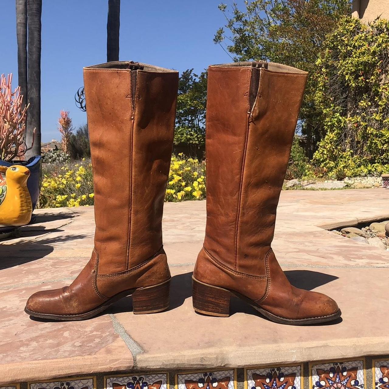 Vintage 70’s Bort Carleton knee high leather... | Depop