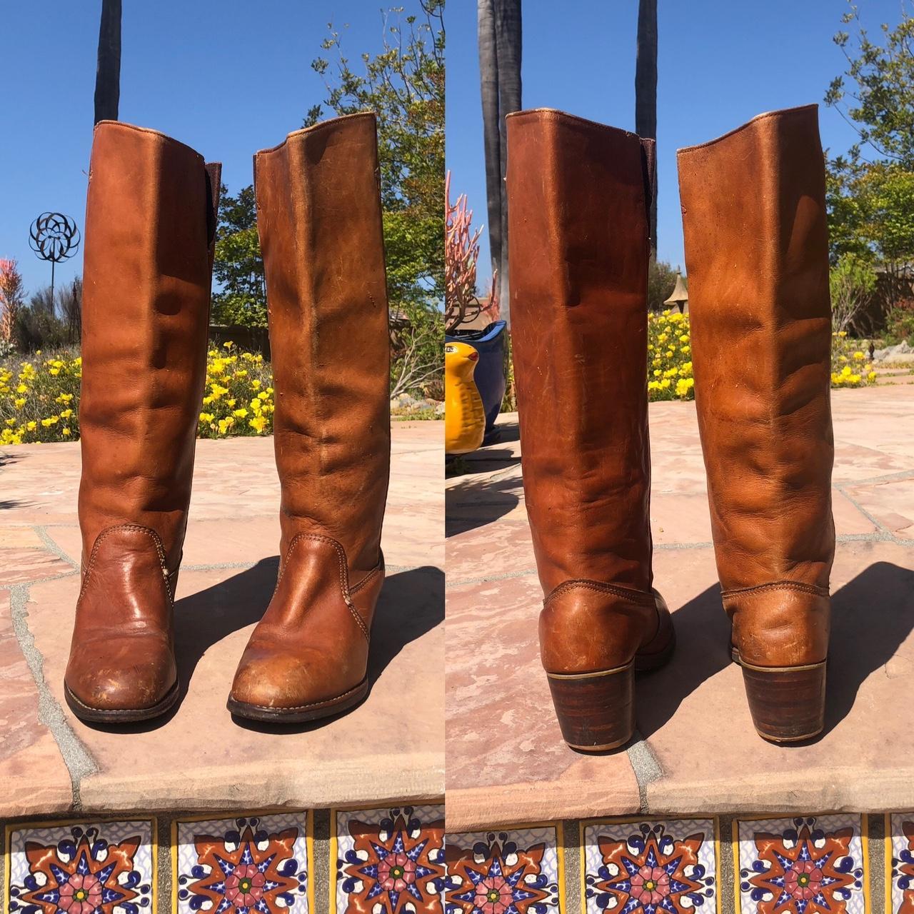 Vintage 70’s Bort Carleton knee high leather... | Depop