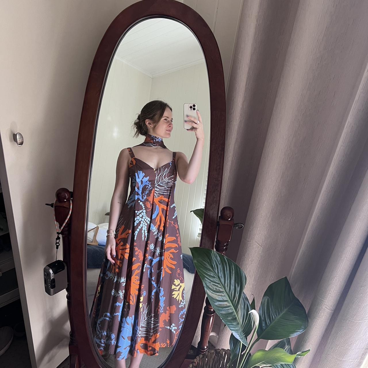 Bul Coral Pattern Midi Dress Size 6 Really Cute... | Depop