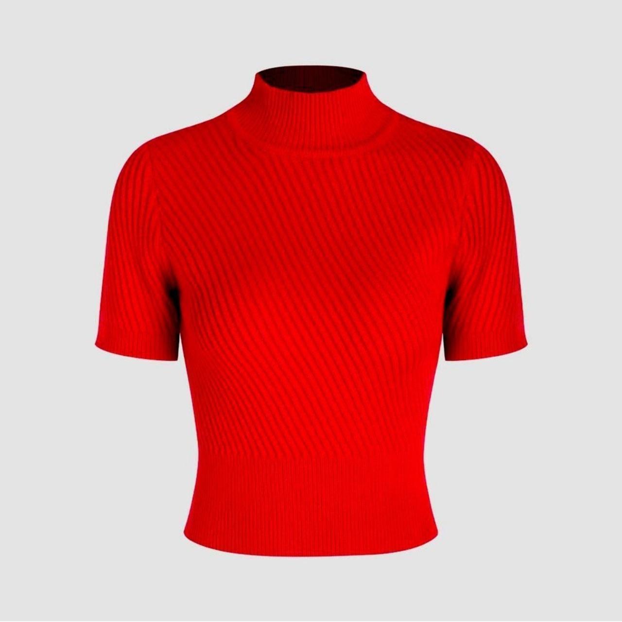 High neck short sleeve sweater, Cider GIFT WITH... - Depop