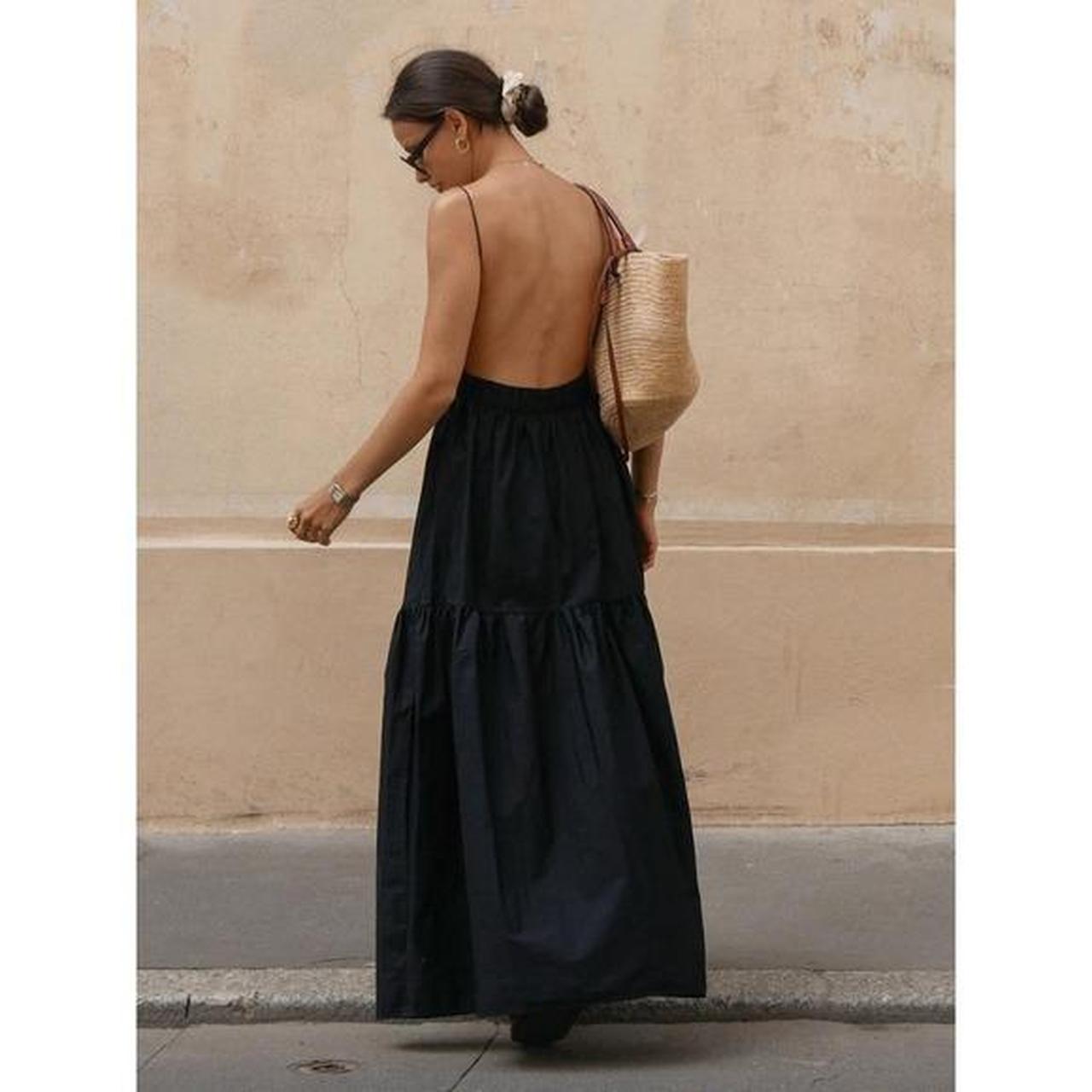 Sleeveless Maxi Dress Backless Tiered Long Summer... | Depop