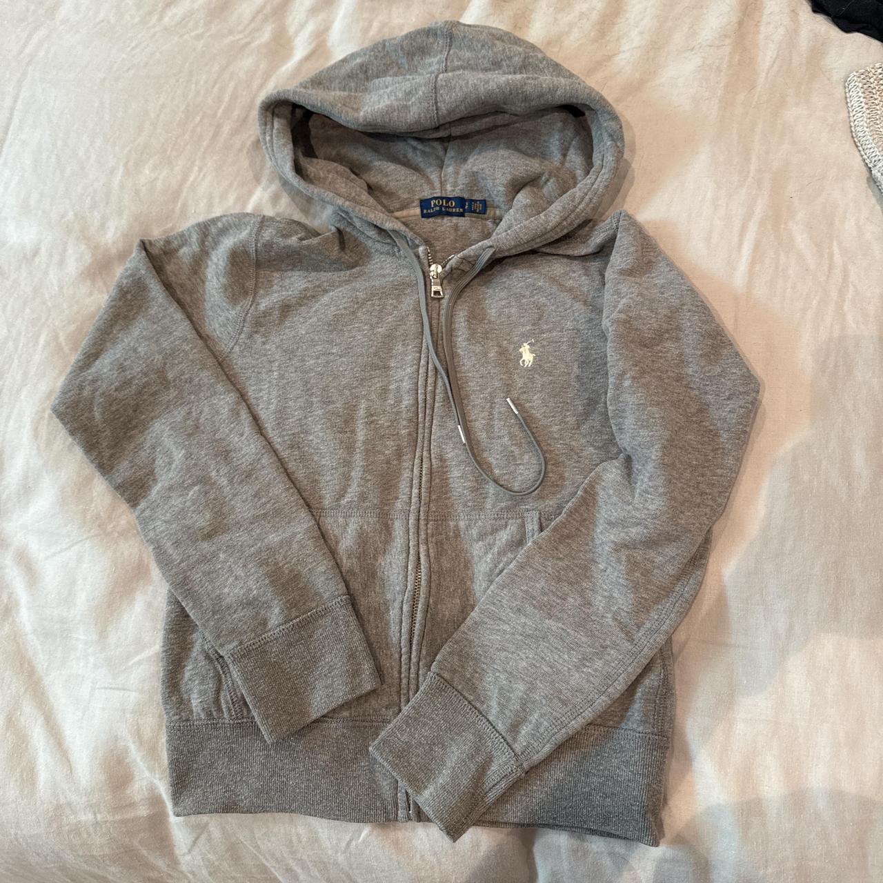 Women’s Polo Ralph Lauren grey hoodie size... - Depop