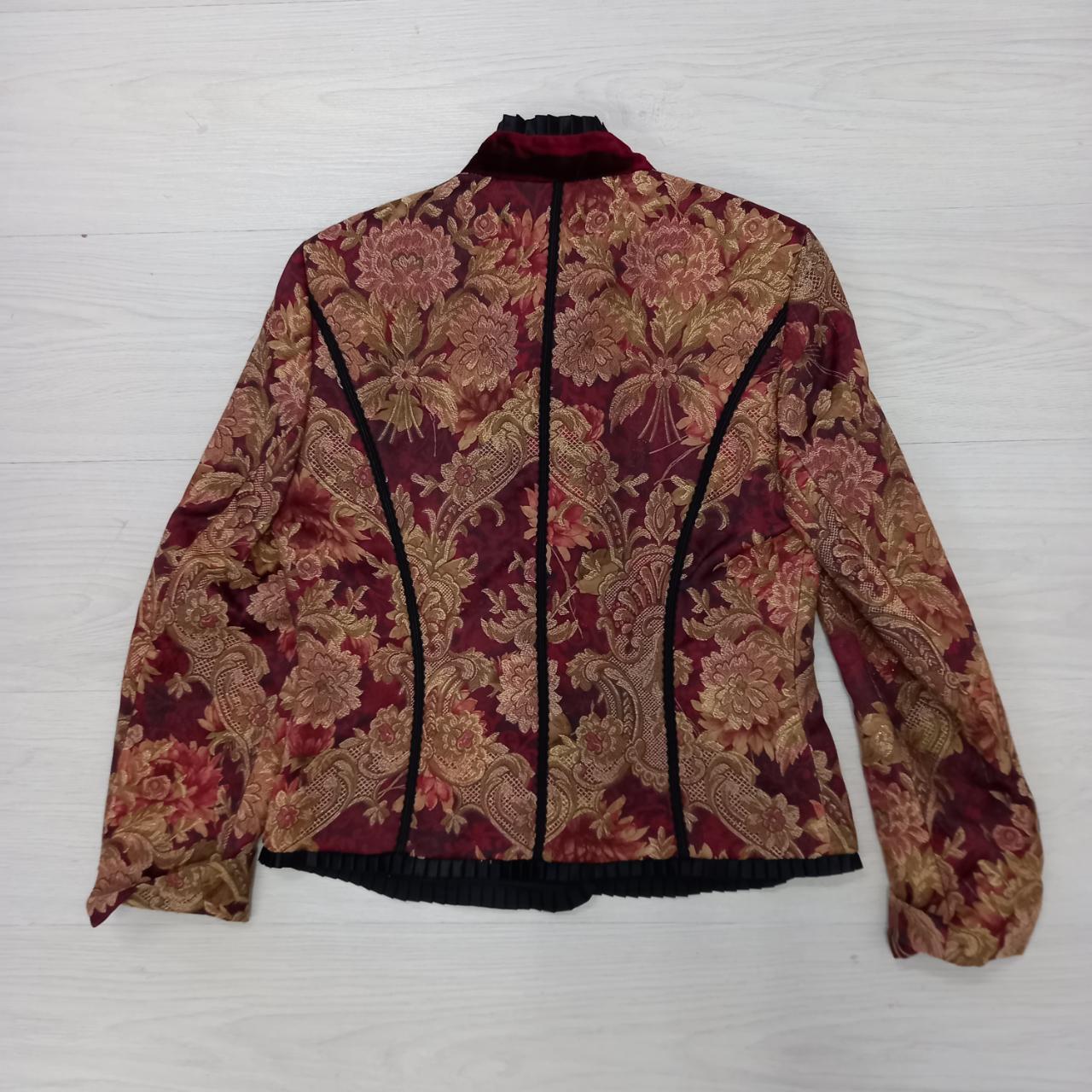 215872M BASLER Jacket Red Gold - Embossed -... - Depop