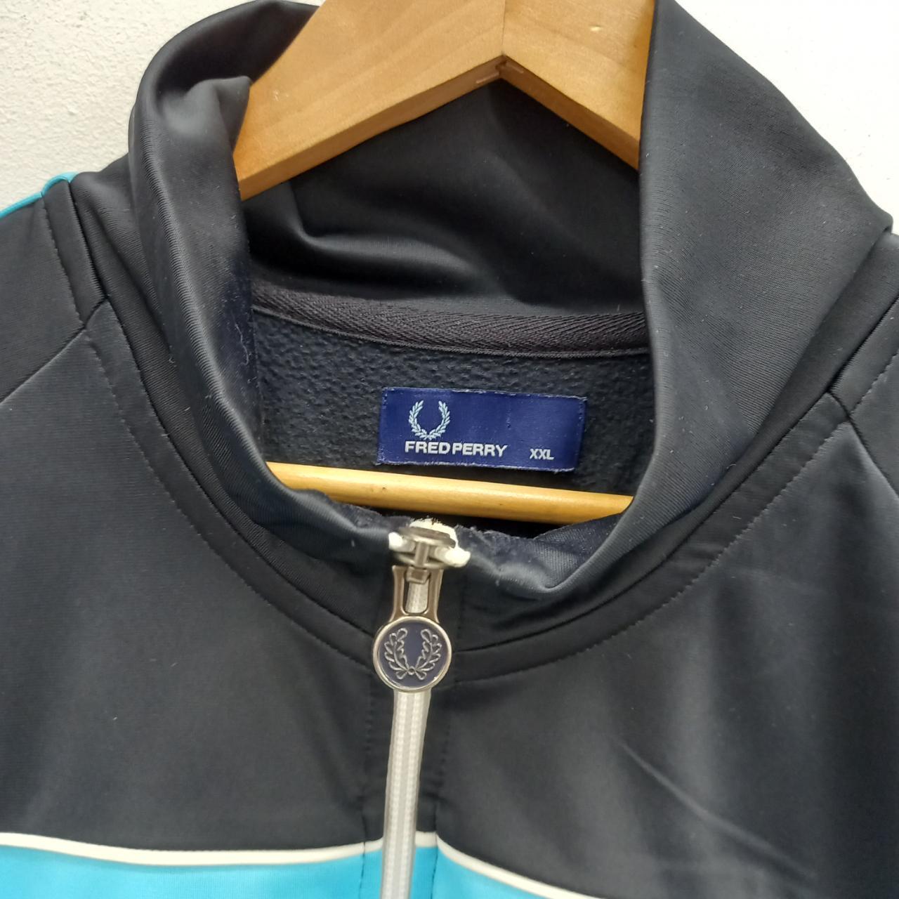 315725 FRED PERRY Track Jacket Navy - Logo... - Depop