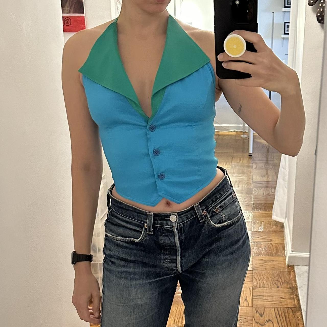 Tyler McGillivary halter top. Features hook eye... - Depop