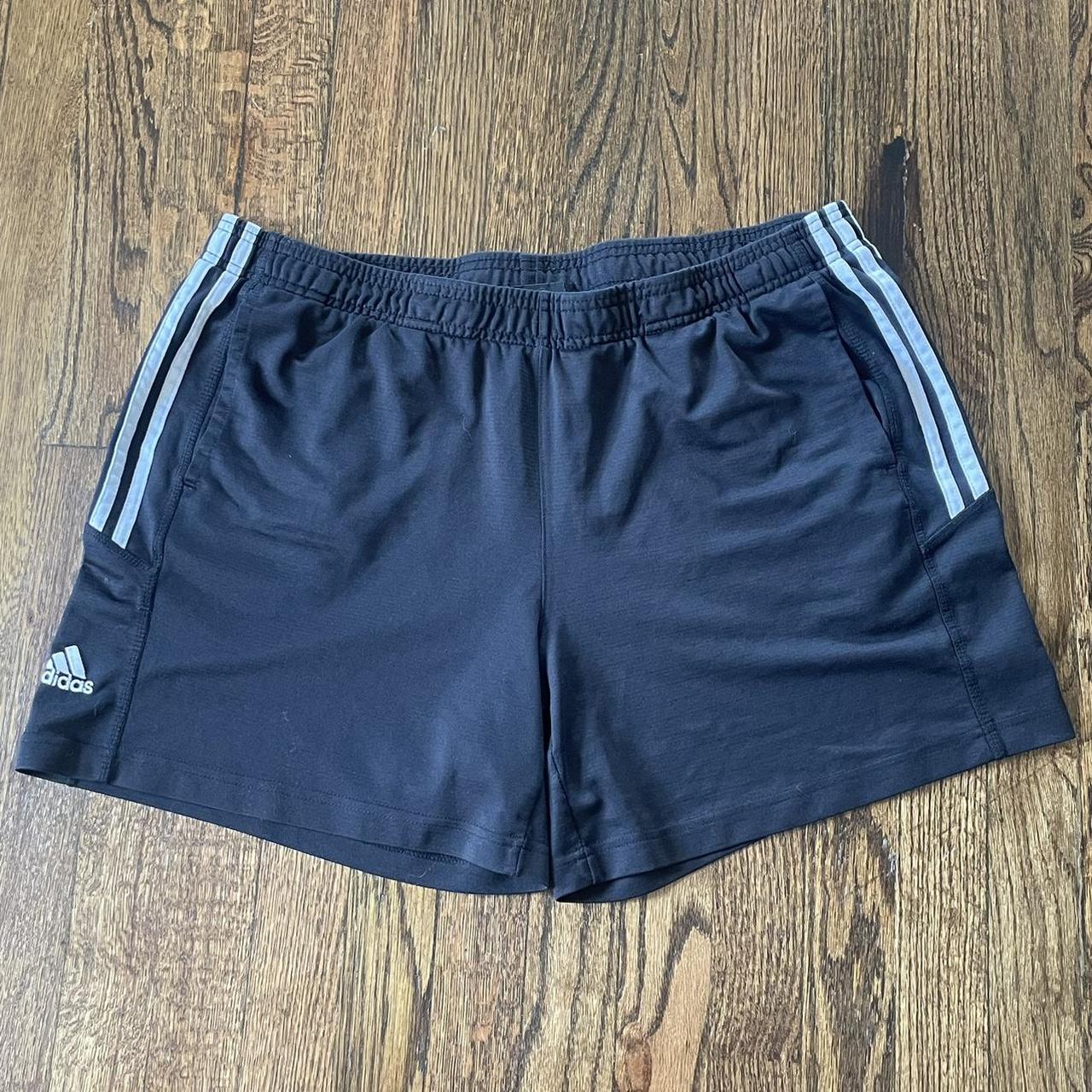 Adidas Soccer Shorts Basic black & white athletic... - Depop