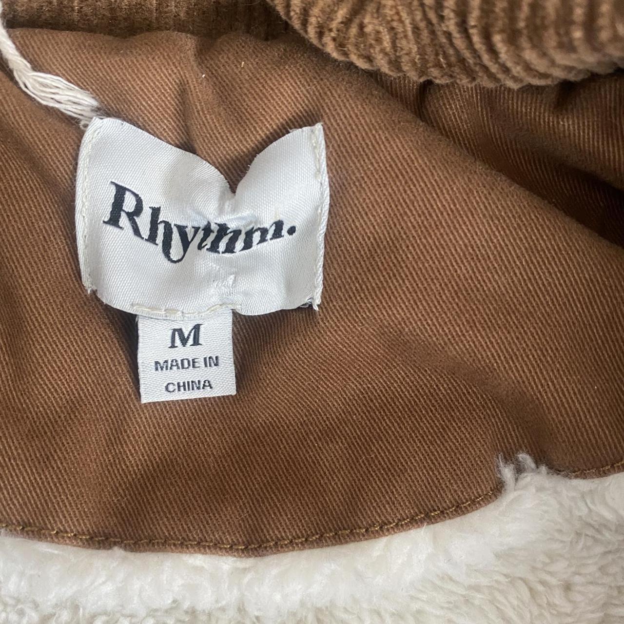 Rhythm Brown jacket with Sherpa lining Size medium - Depop