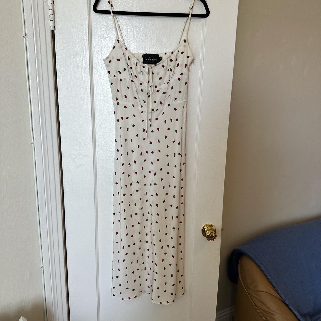 Realization par alba dress strawberry print - Depop