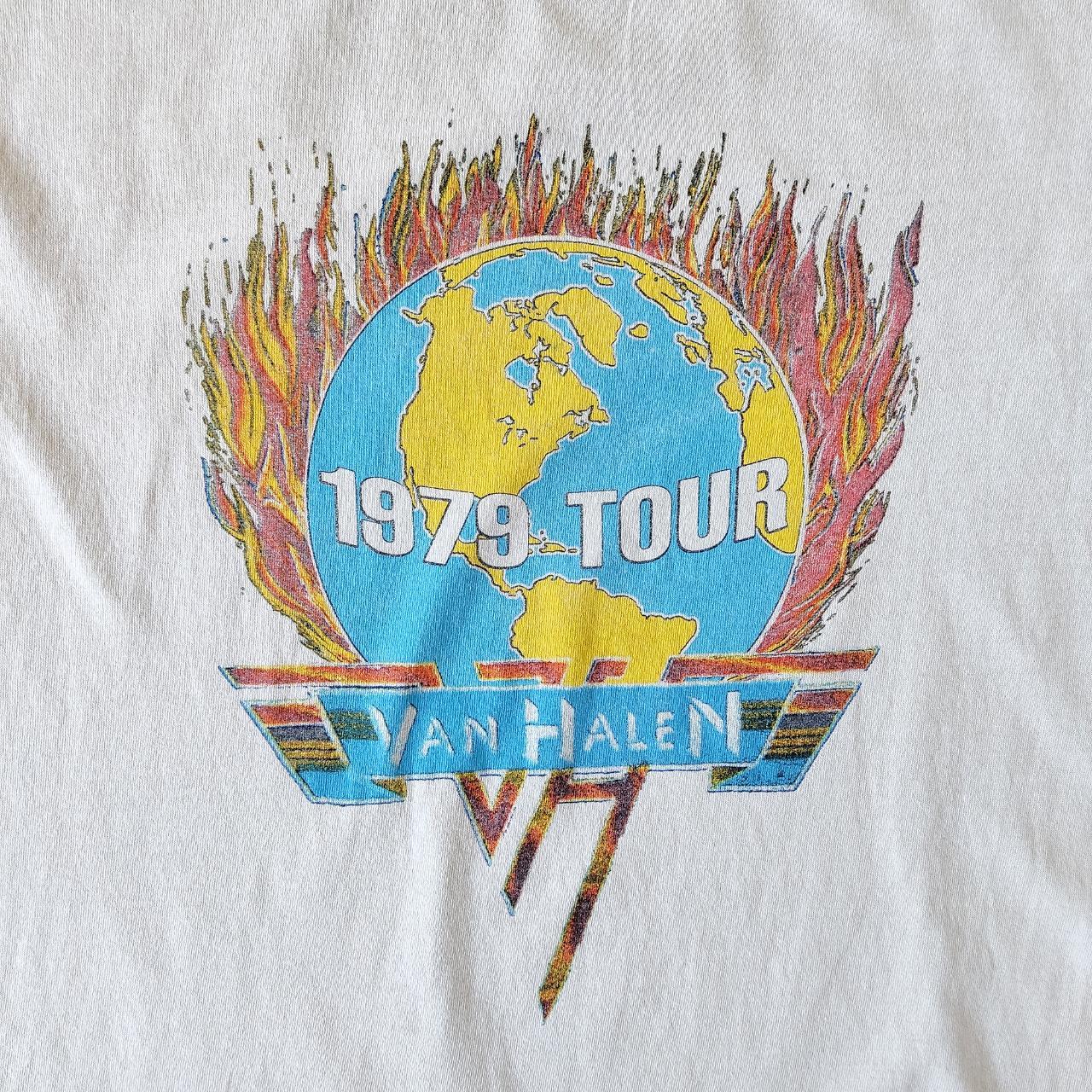 Van Halen 1979 world tour graphic band tee size men... - Depop