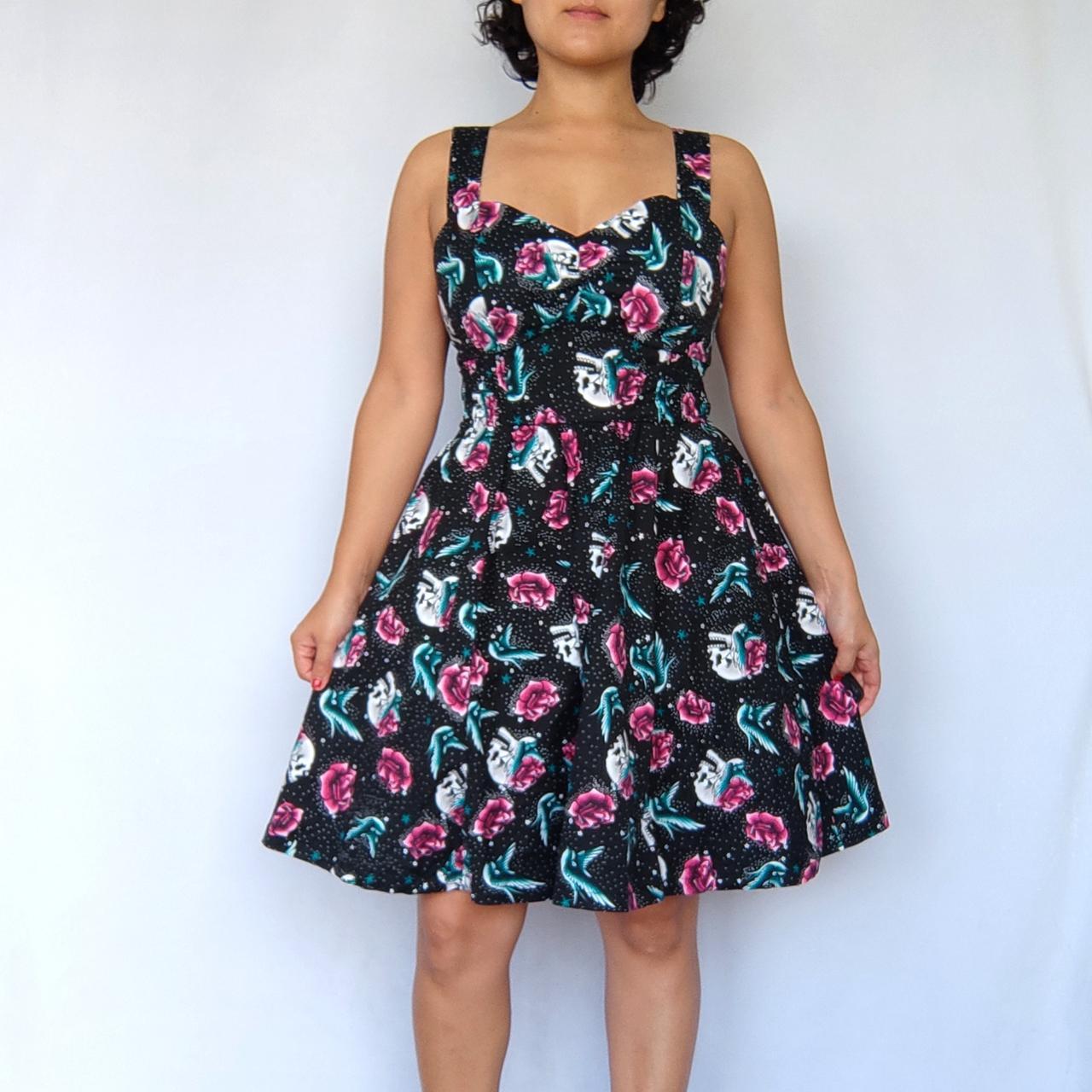 Hot Topic rockabilly retro style pinup dress skulls... - Depop