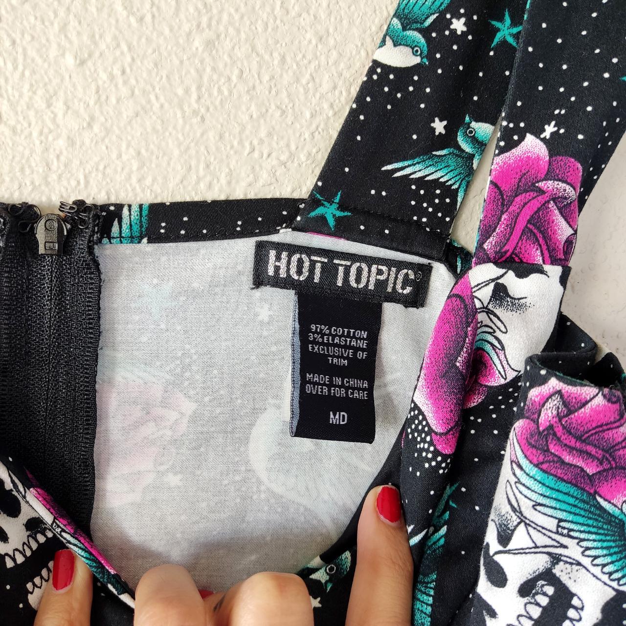 Hot Topic rockabilly retro style pinup dress skulls... - Depop