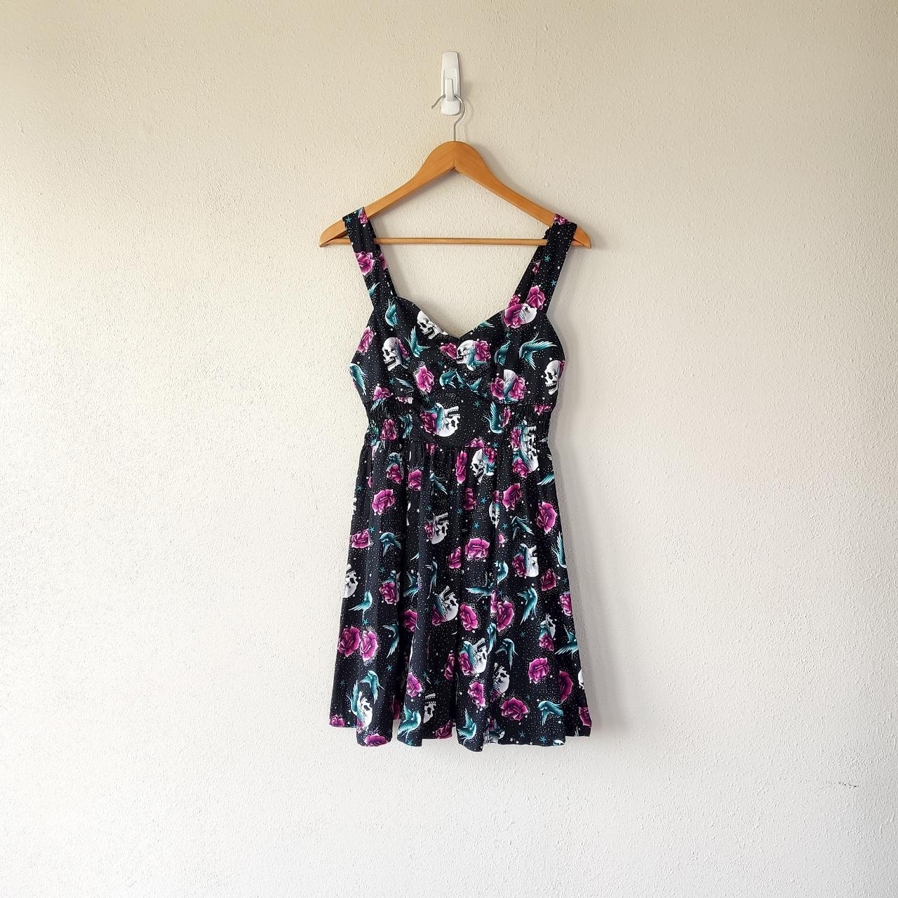 Hot Topic rockabilly retro style pinup dress skulls... - Depop