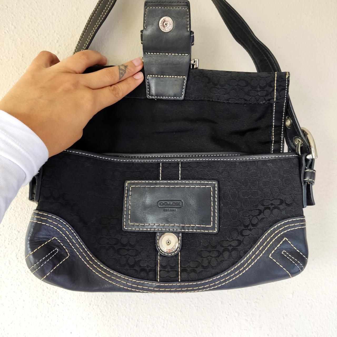 y2k coach black shoulder bag y2k Coach black... - Depop