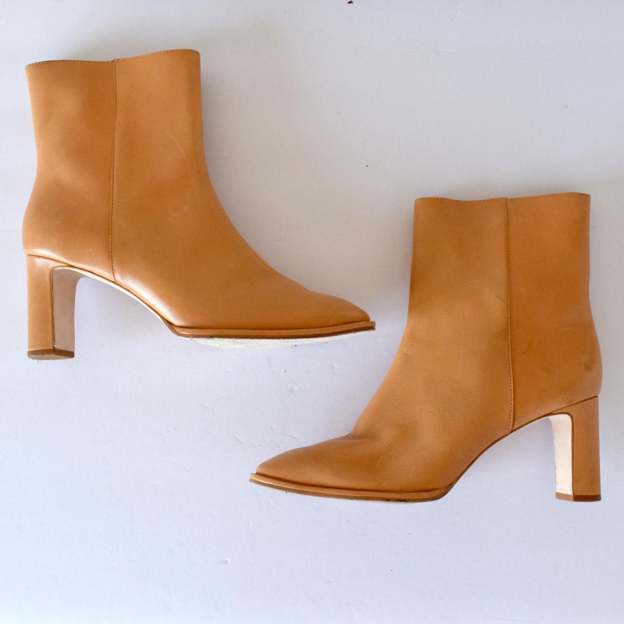 Reformation Gillian Ankle Boots Light Brown Leather... - Depop