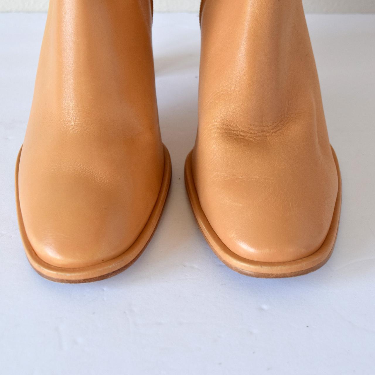 Reformation Gillian Ankle Boots Light Brown Leather... - Depop