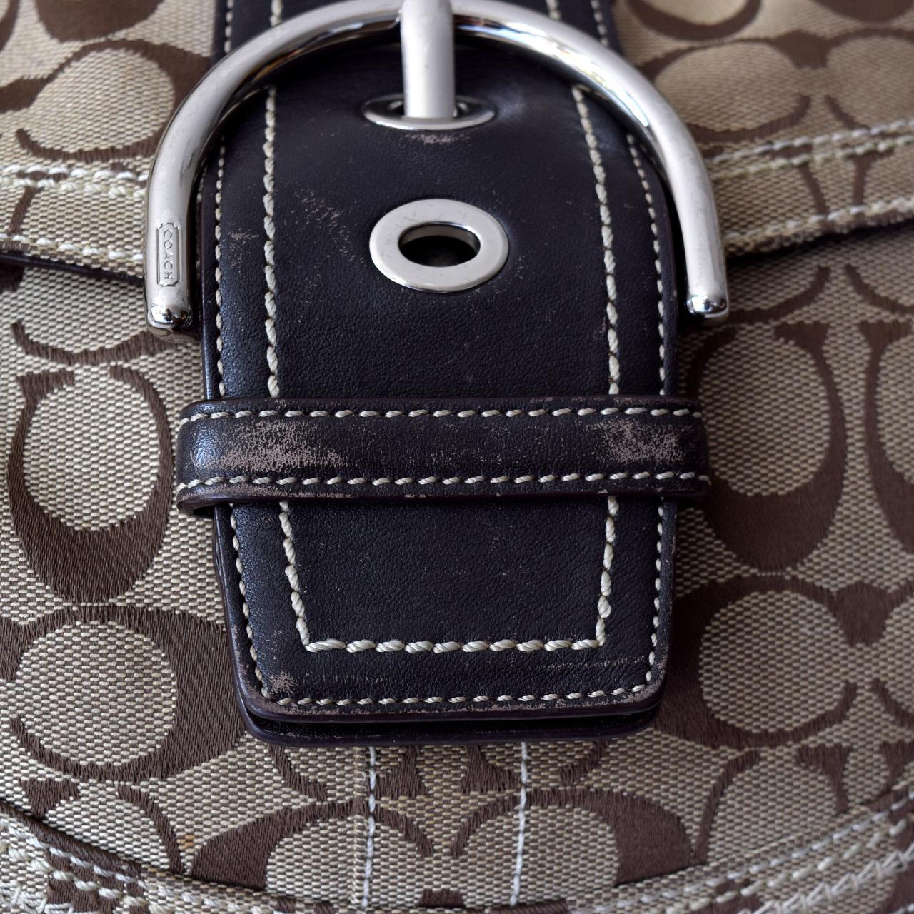 Vintage Y2K Coach Brown Monogram Canvas Shoulder Bag... - Depop