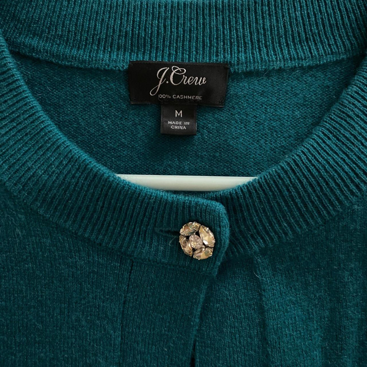 Emerald Green J.Crew cardigan 100% Cashmere No pills... | Depop