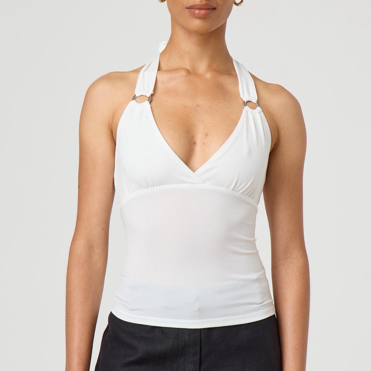 GLASSONS - ring halter neck top Size XS never worn - Depop