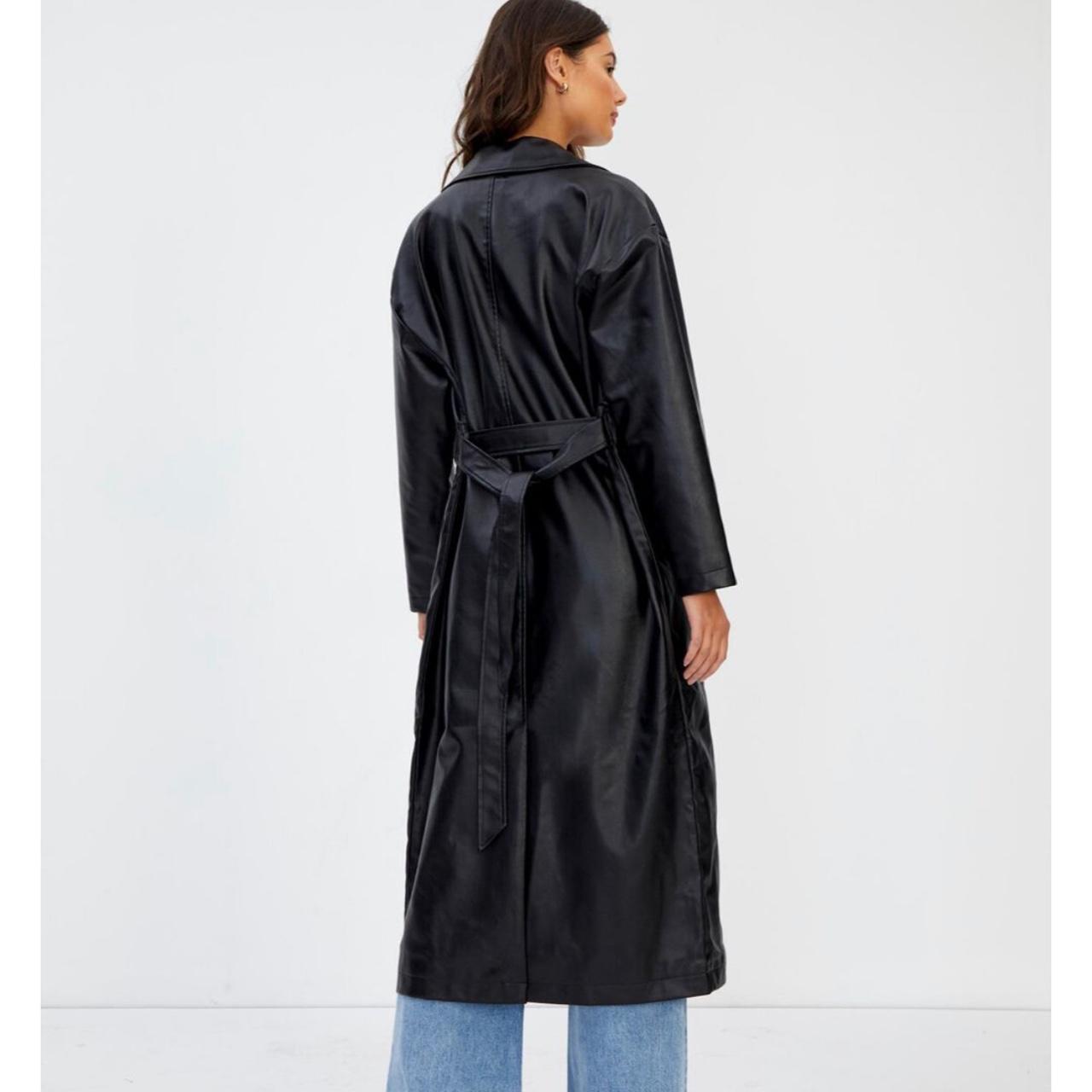 GLASSONS - faux leather trench coat Size s | Depop