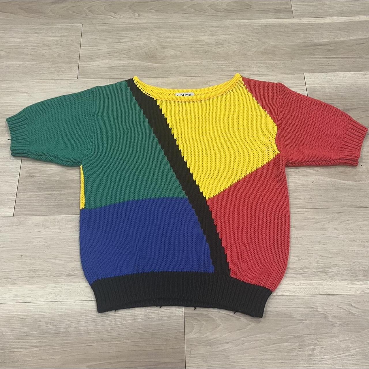 80s Vintage Kidcore Koret Sweater Shirt Short Sleeve... - Depop