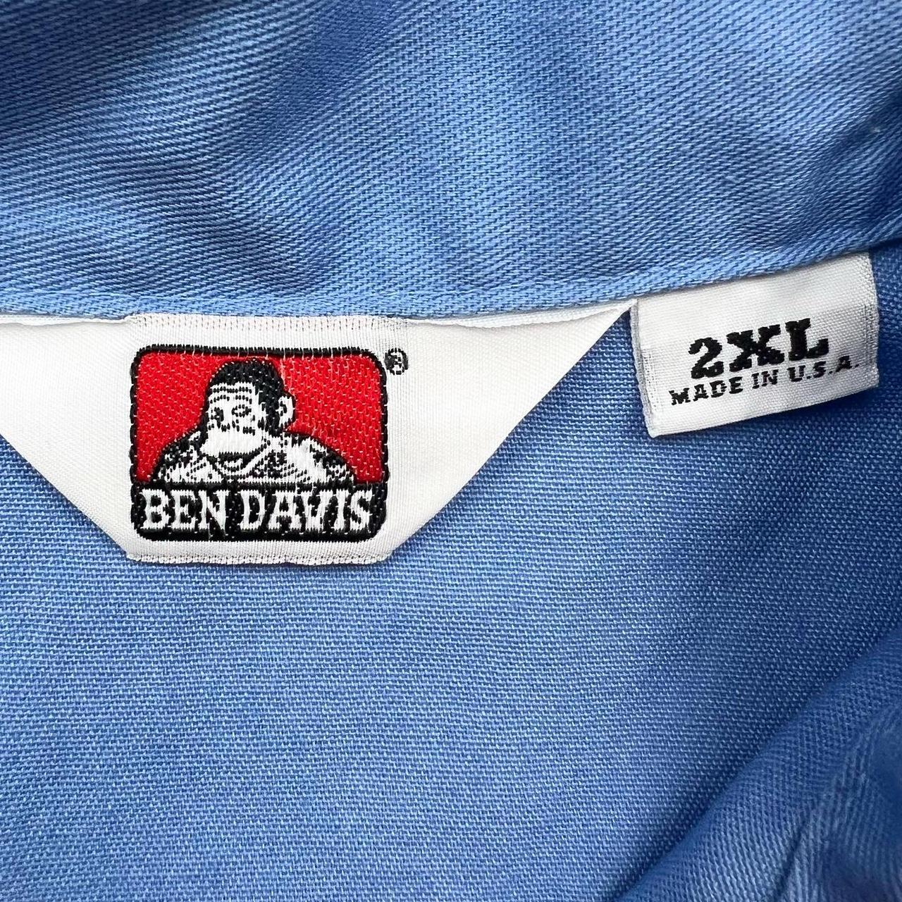 Sky Blue Ben Davis Work Shirt Measures 27.5x30.... - Depop