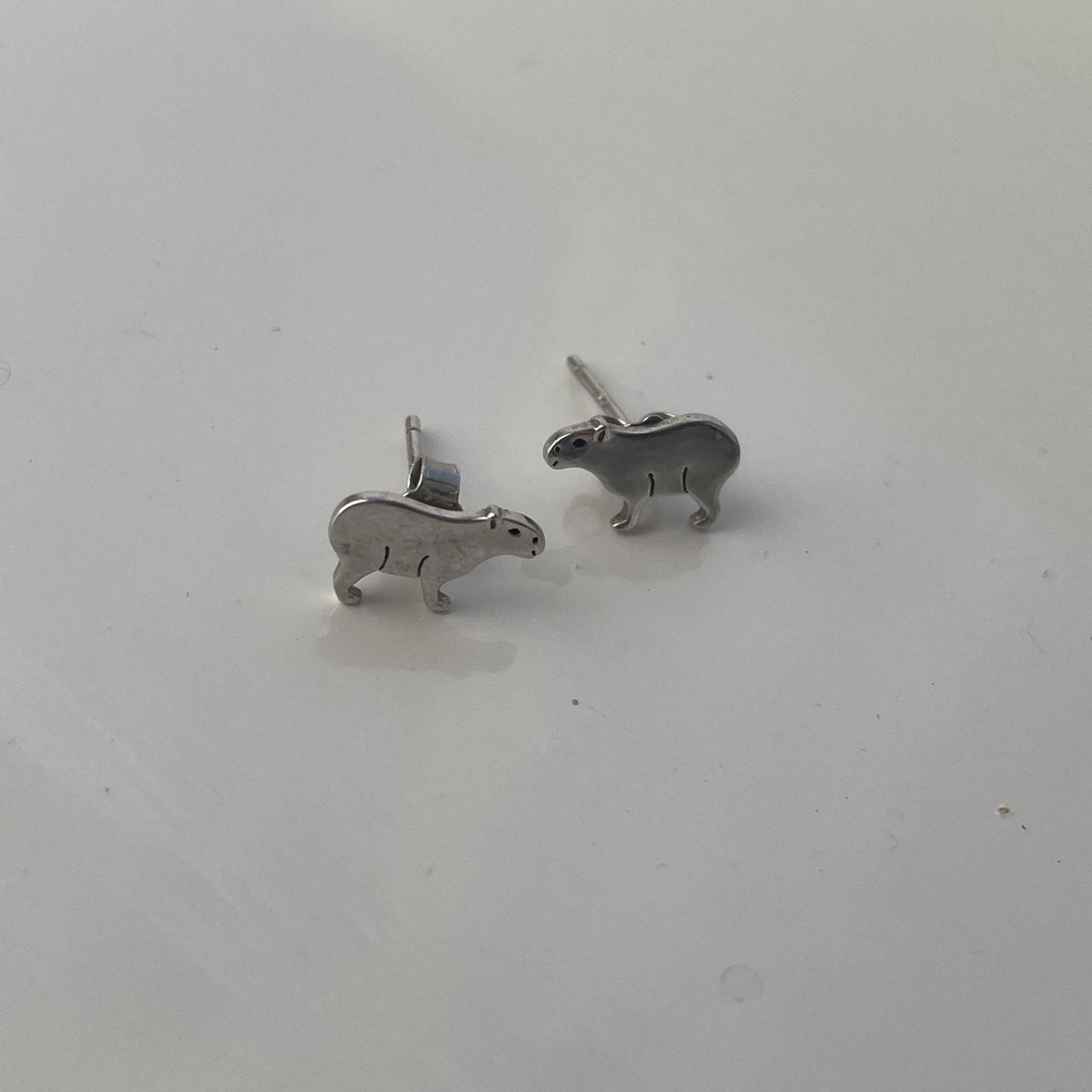 Sterling silver capybara earrings #capybara... - Depop