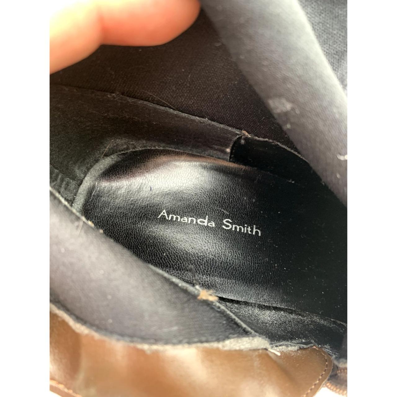 Vintage Amanda Smith Brown Suede Knee High Heeled... - Depop