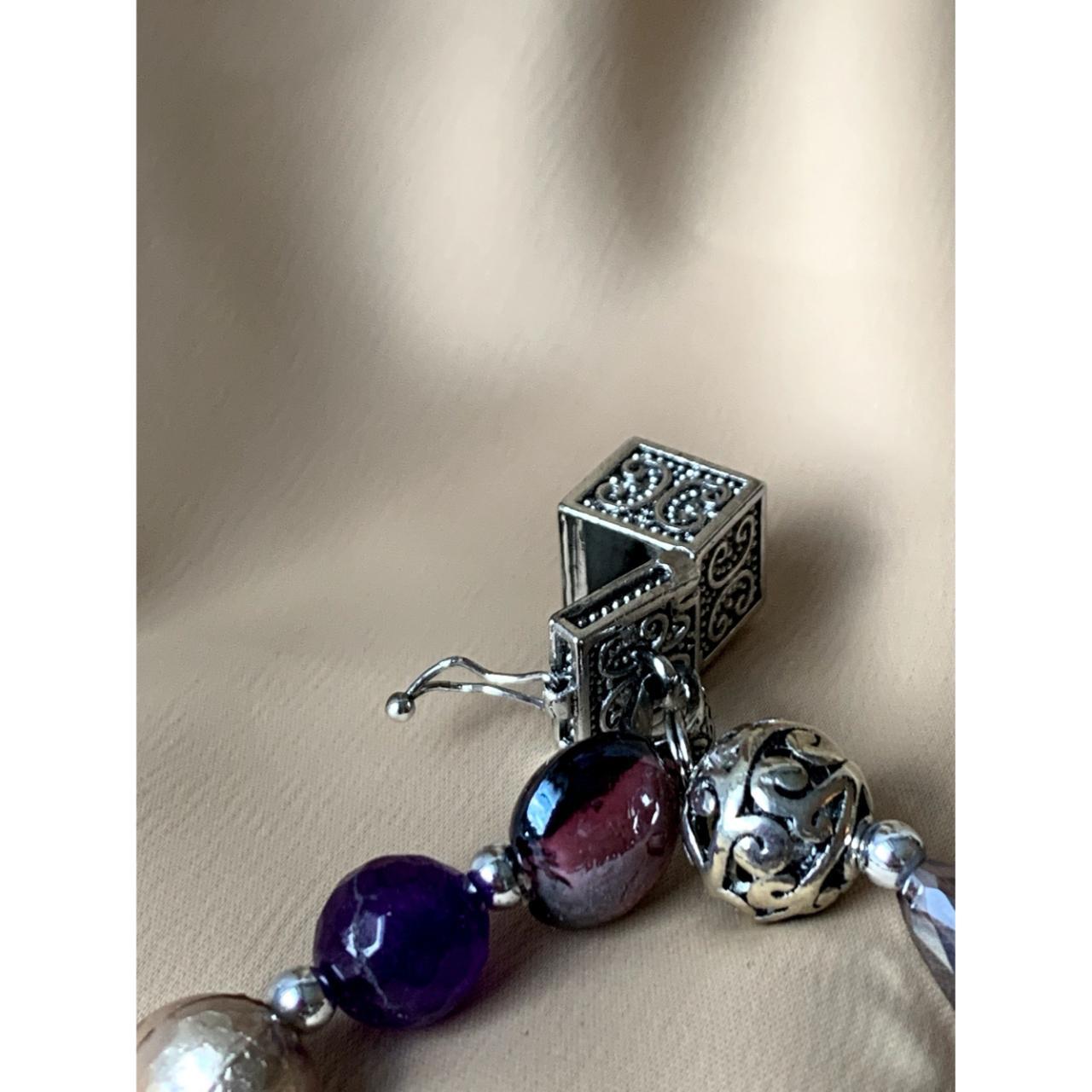 Valerie Parr Hill Crystal & Bead Prayer Box Bracelet... - Depop