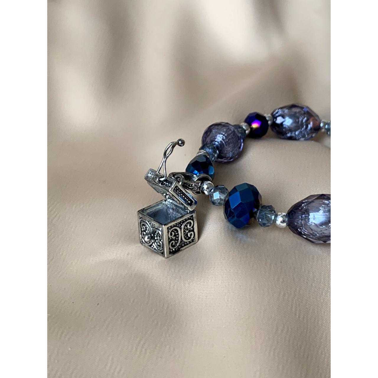 Valerie Parr Hill Crystal & Bead Prayer Box Bracelet... - Depop