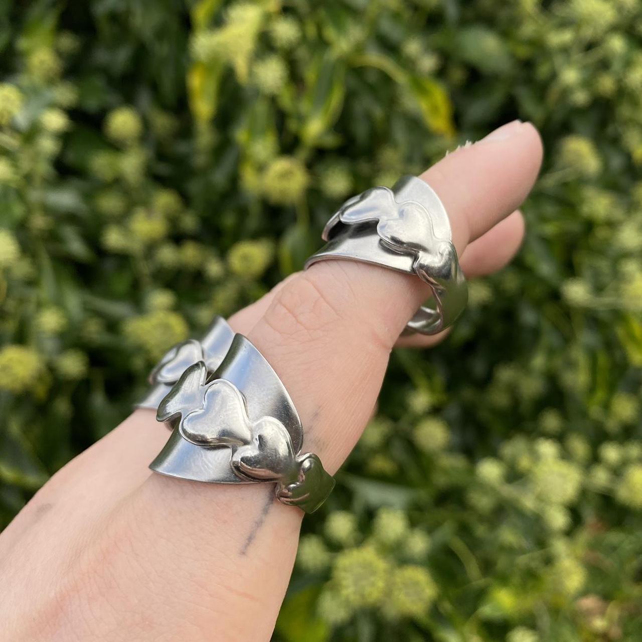 Stainless Steel Heart Spoon Wrap Ring Will Make... - Depop