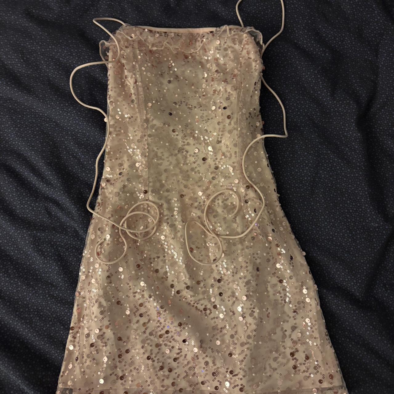 Brand new Edikted pink sparkly dress, never worn,... - Depop