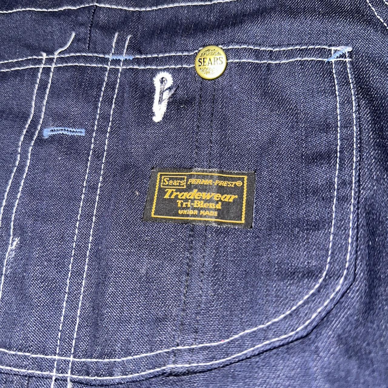 VTG Sears Union Made Toughskins Denim Bib Overalls... - Depop