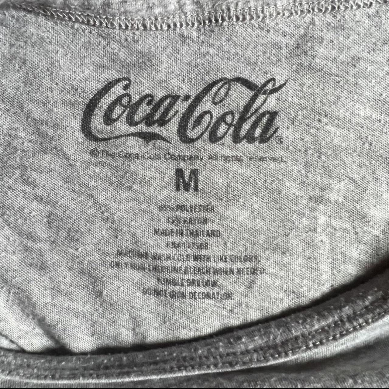light grey coca cola t-shirt thrifted & personally... - Depop
