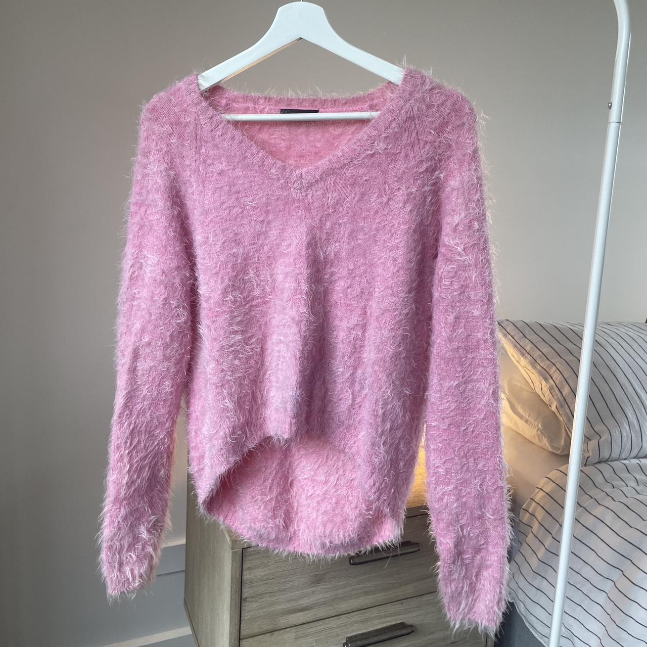 Super soft and fluffy pink knit jumper 💕 - Depop