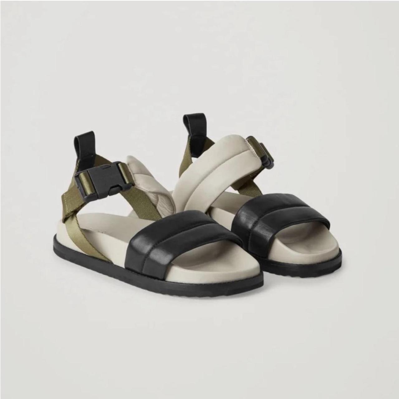 COS padded leather sandals Extremely cool Worn few... - Depop
