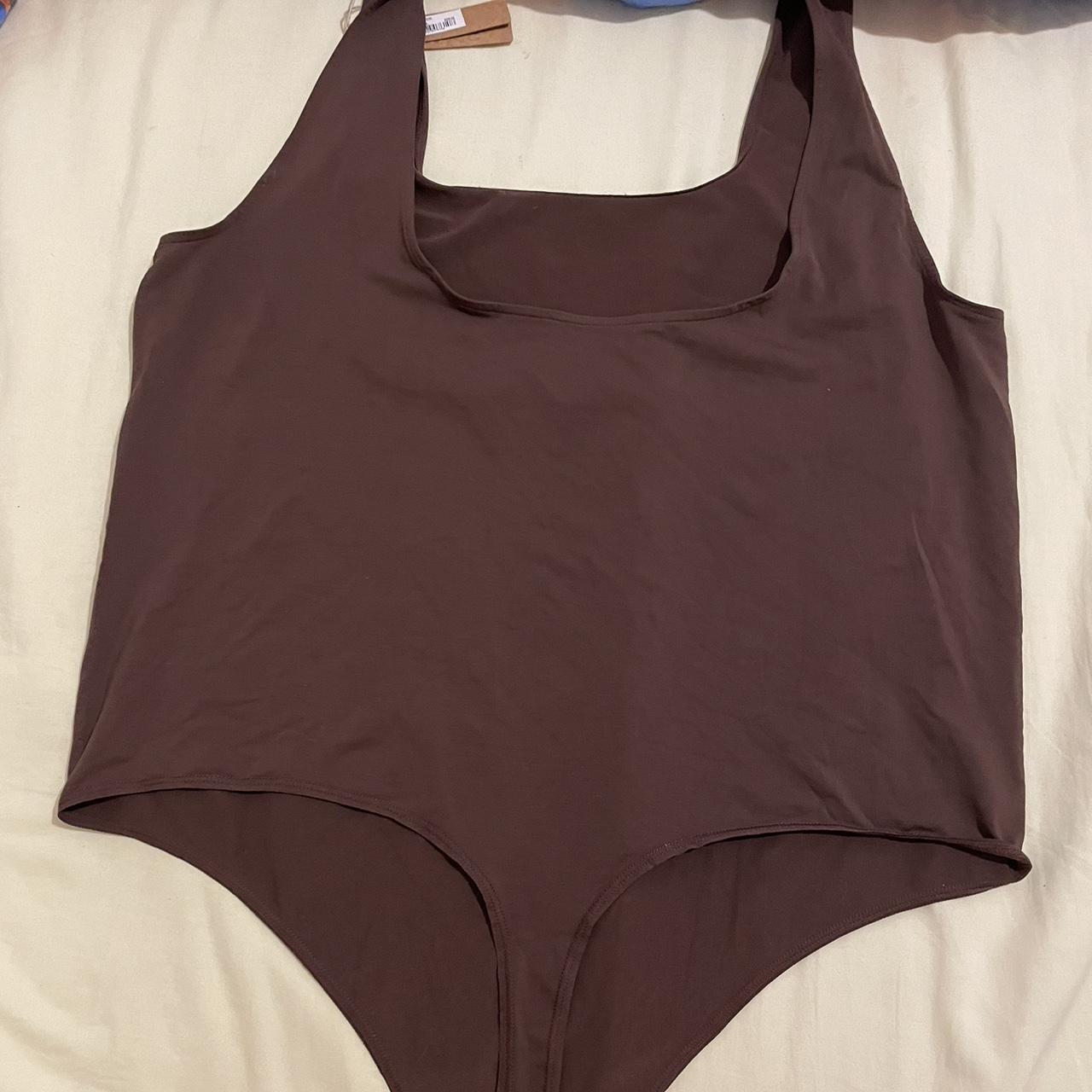 Skims soft smoothing thong bodysuit cocoa 3X Brand... - Depop