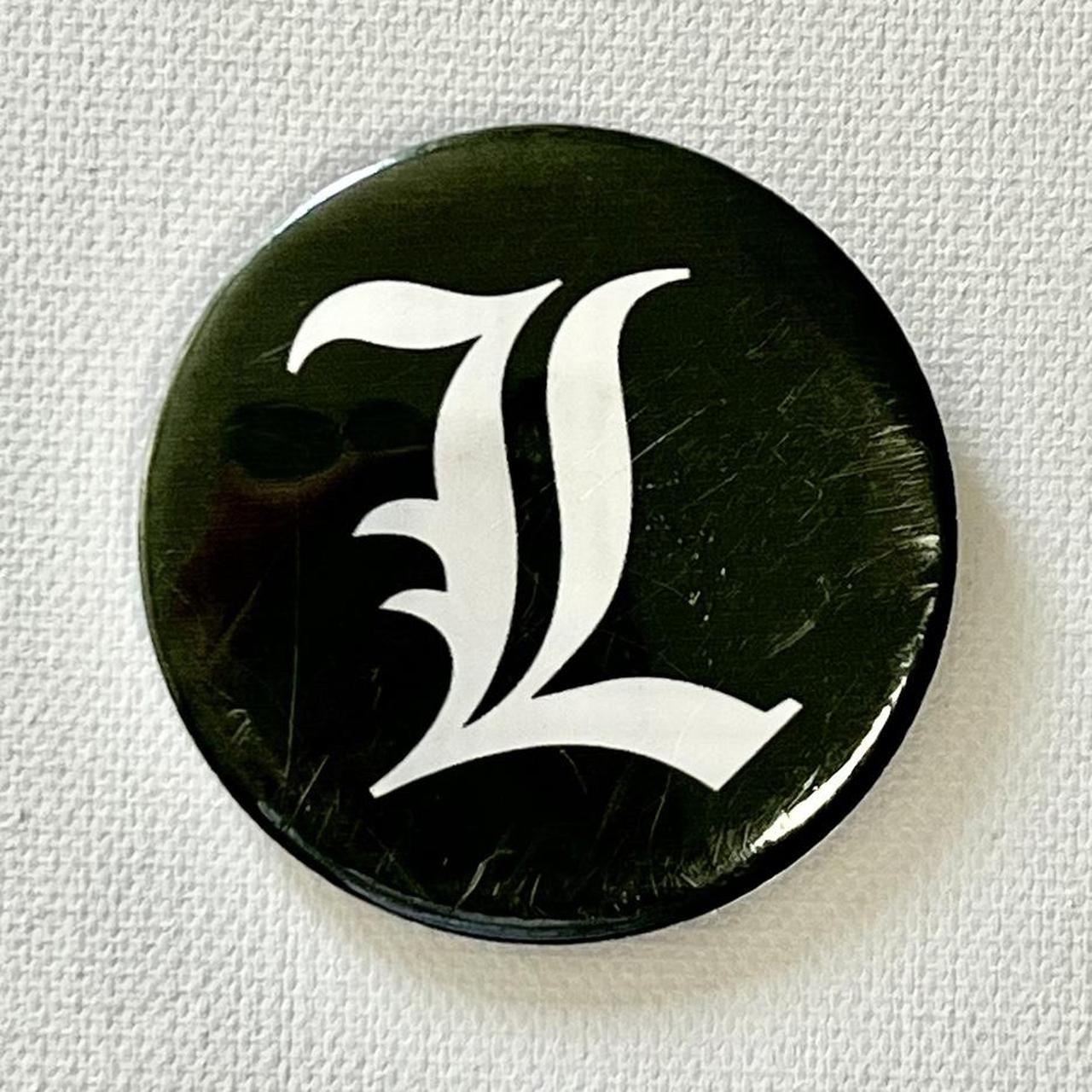 Death note L pin Has a few scratches #deathnote... - Depop