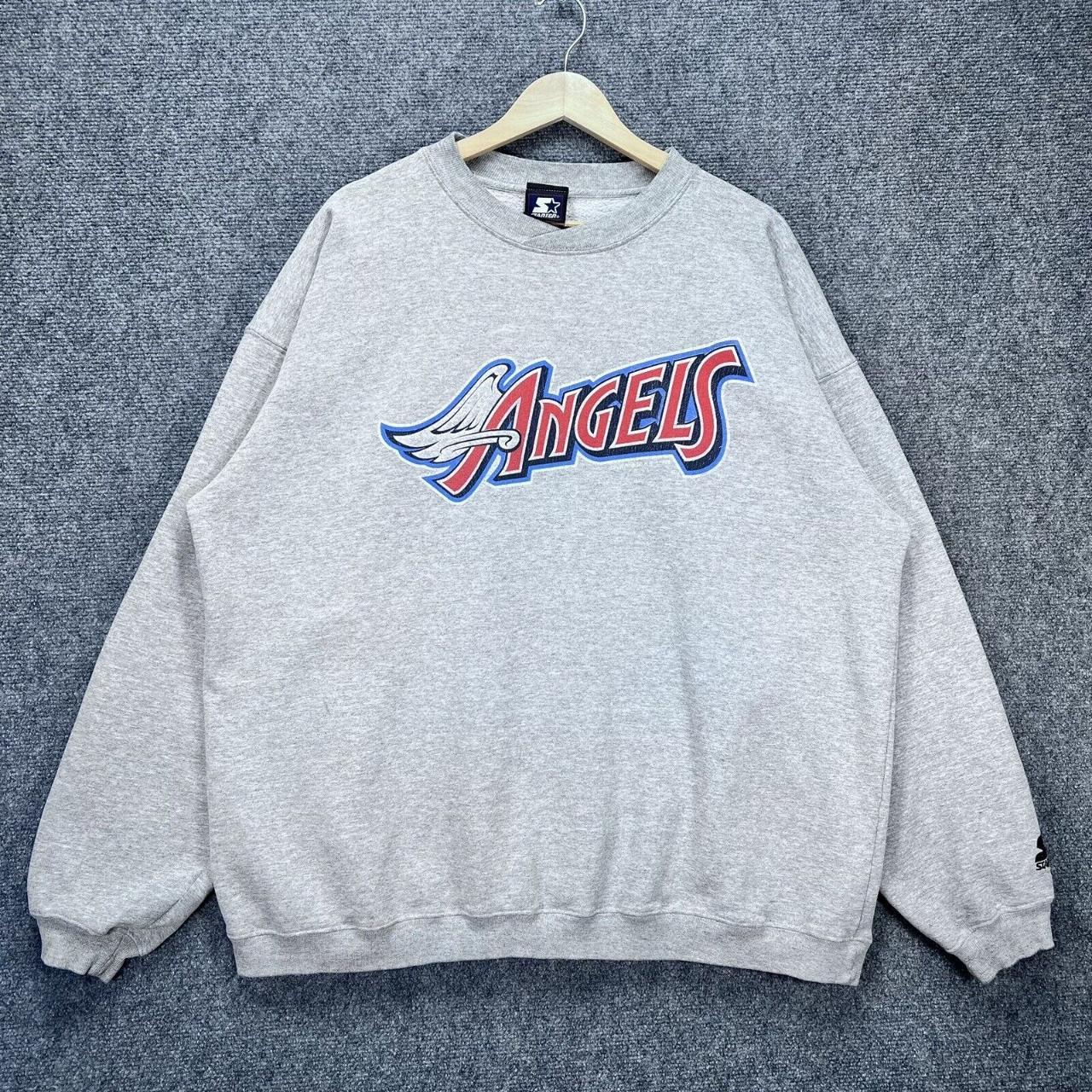 Vintage Anaheim Angels Sweatshirt Mens 2XL Gray MLB... - Depop