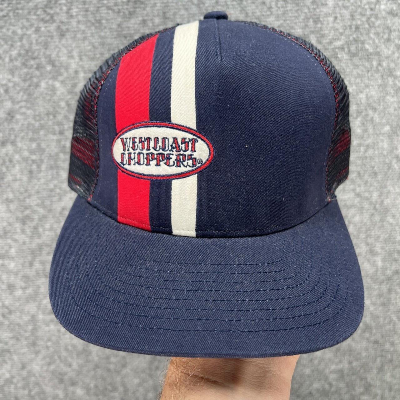 Vintage West Coast Choppers Hat Y2K Navy Trucker... - Depop
