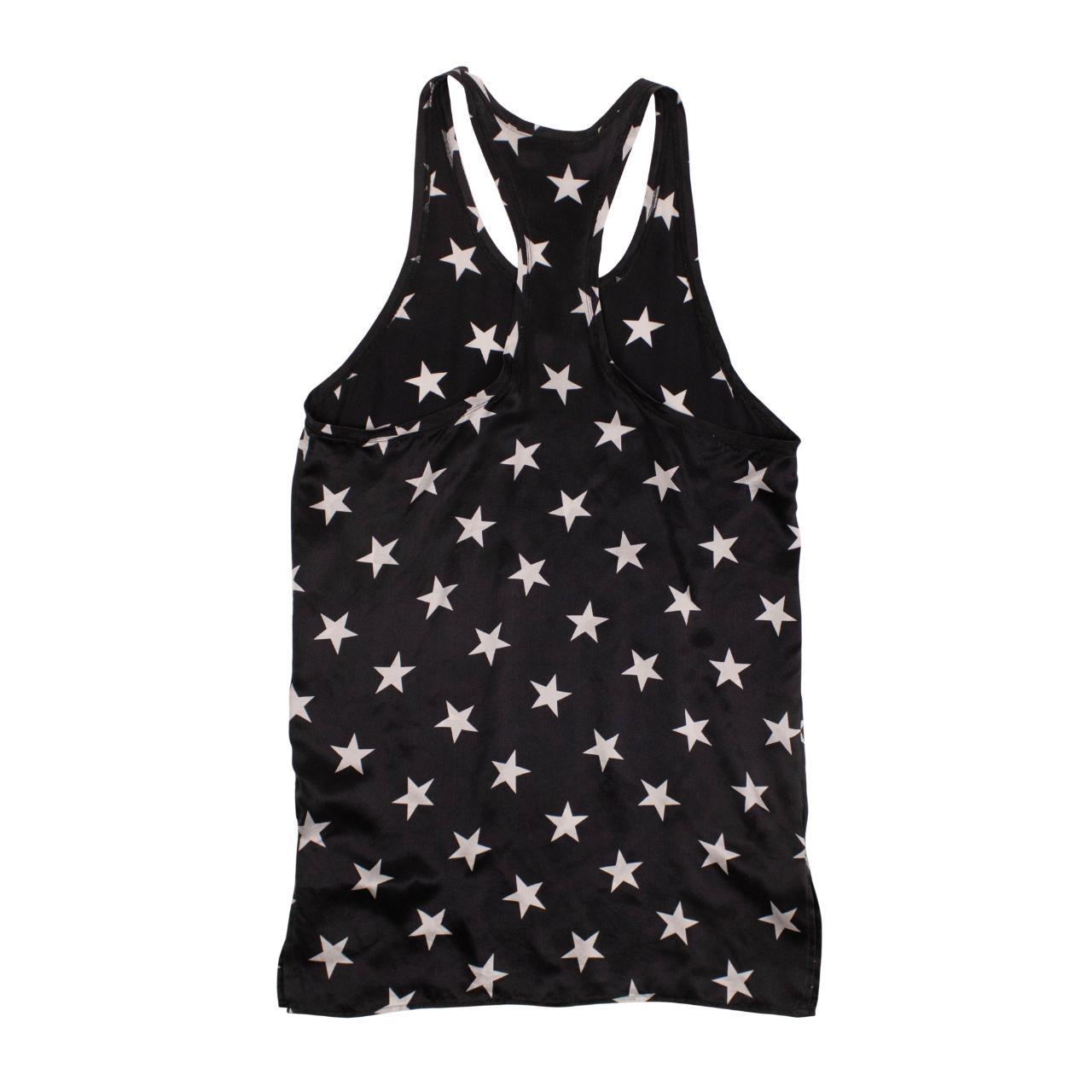 Faith Connexion Black And White Silk Star Print Tank Depop