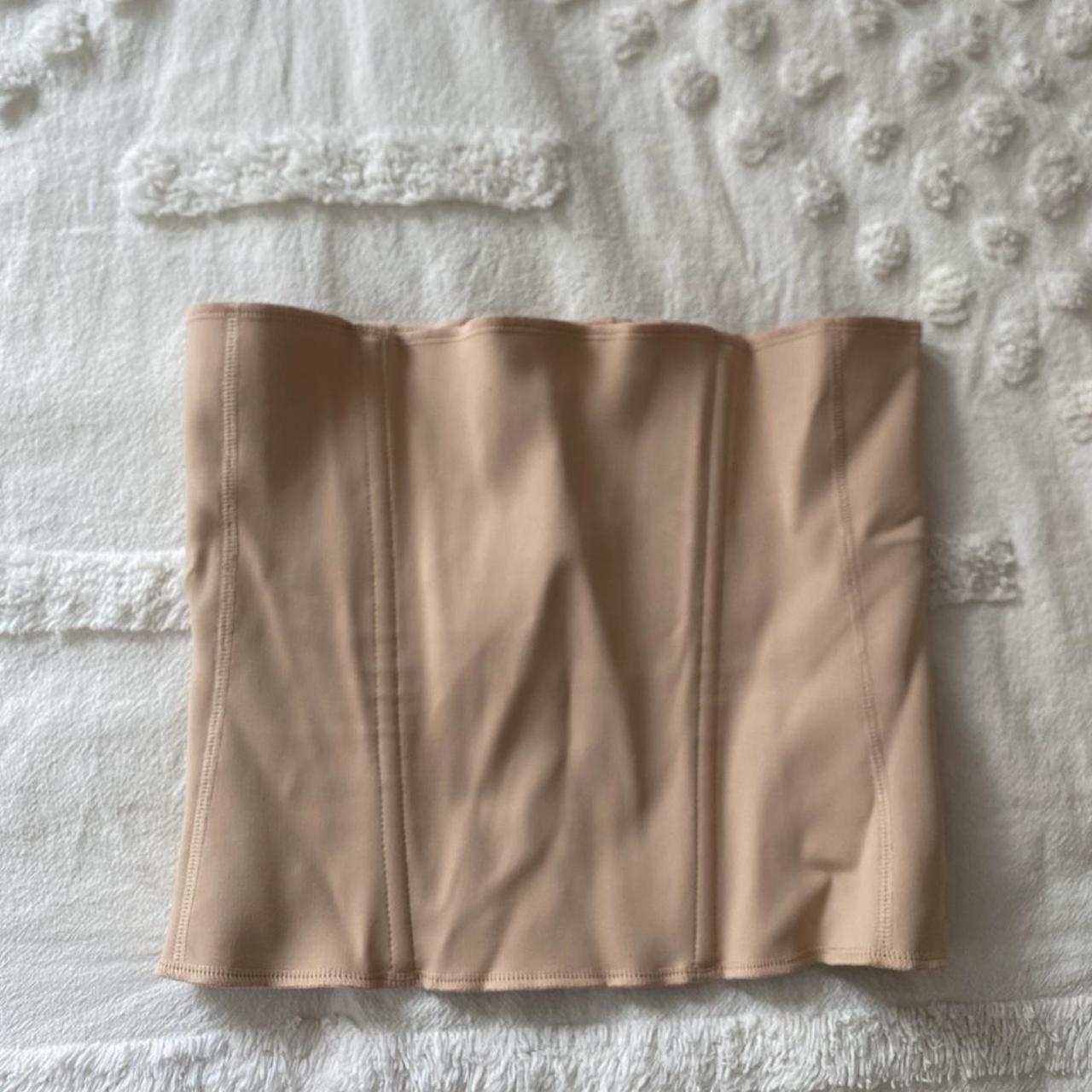 skims corset in color clay worn once size small... - Depop