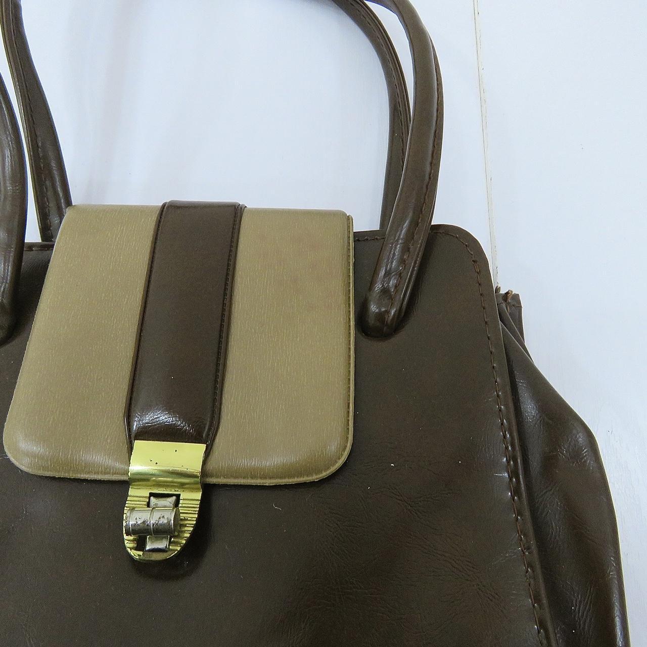 70s VINTAGE brown leather bag. Vintage purse bag.... - Depop