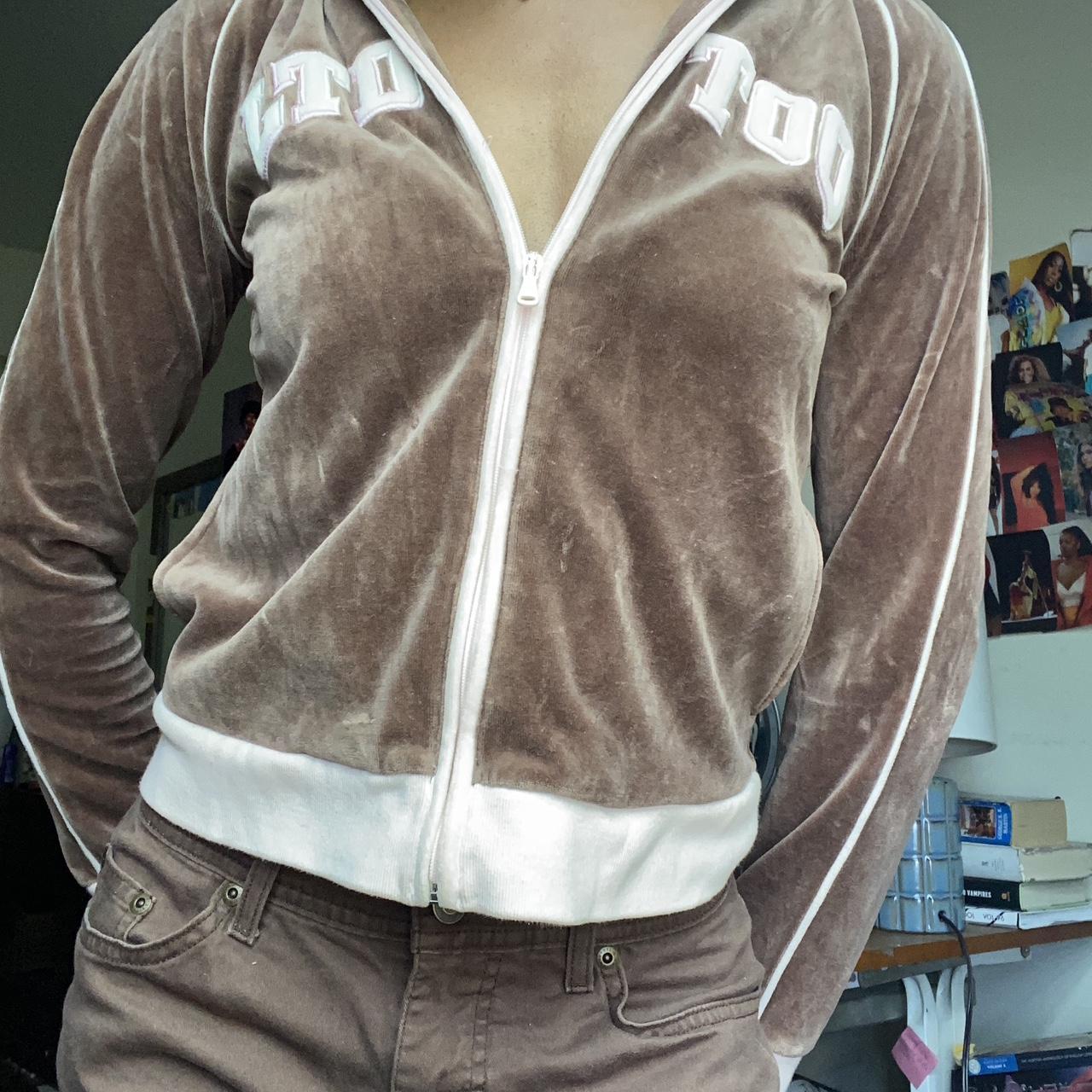 Limited Too Women's Brown and Pink Hoodie | Depop