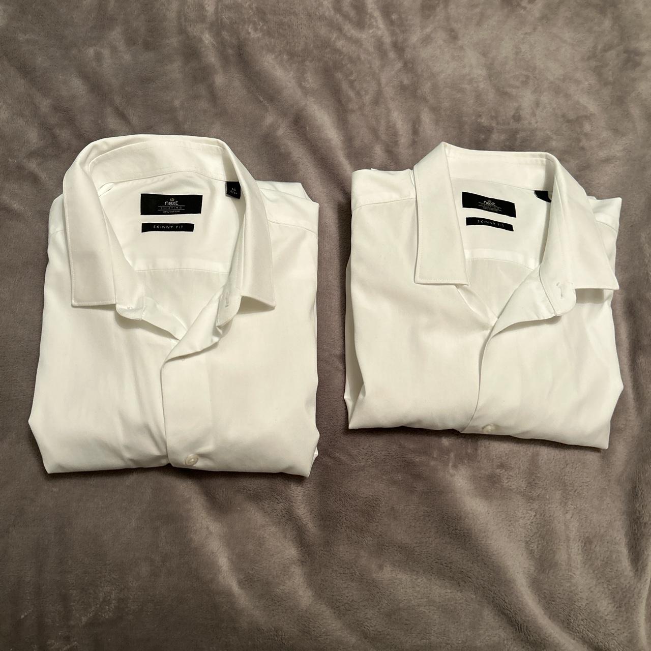 2x White Shirts Work Formal Casual - long sleeve... - Depop