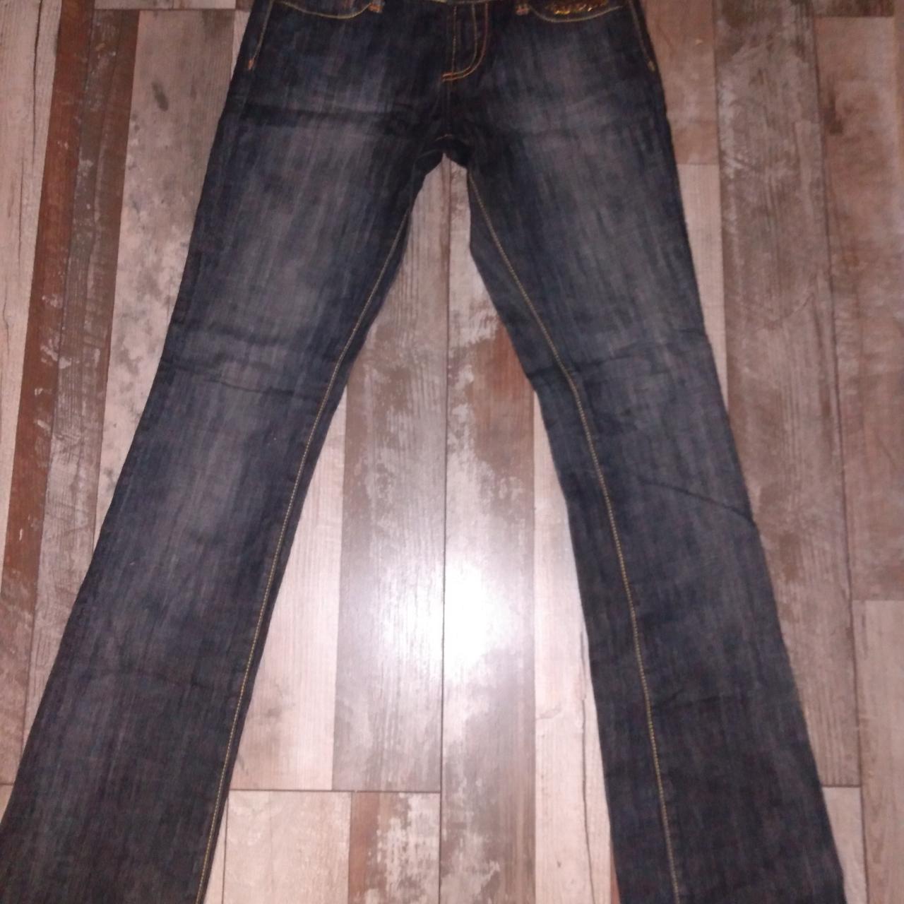 Ed Hardy blinged out rhinestone jeans size 25 - Depop